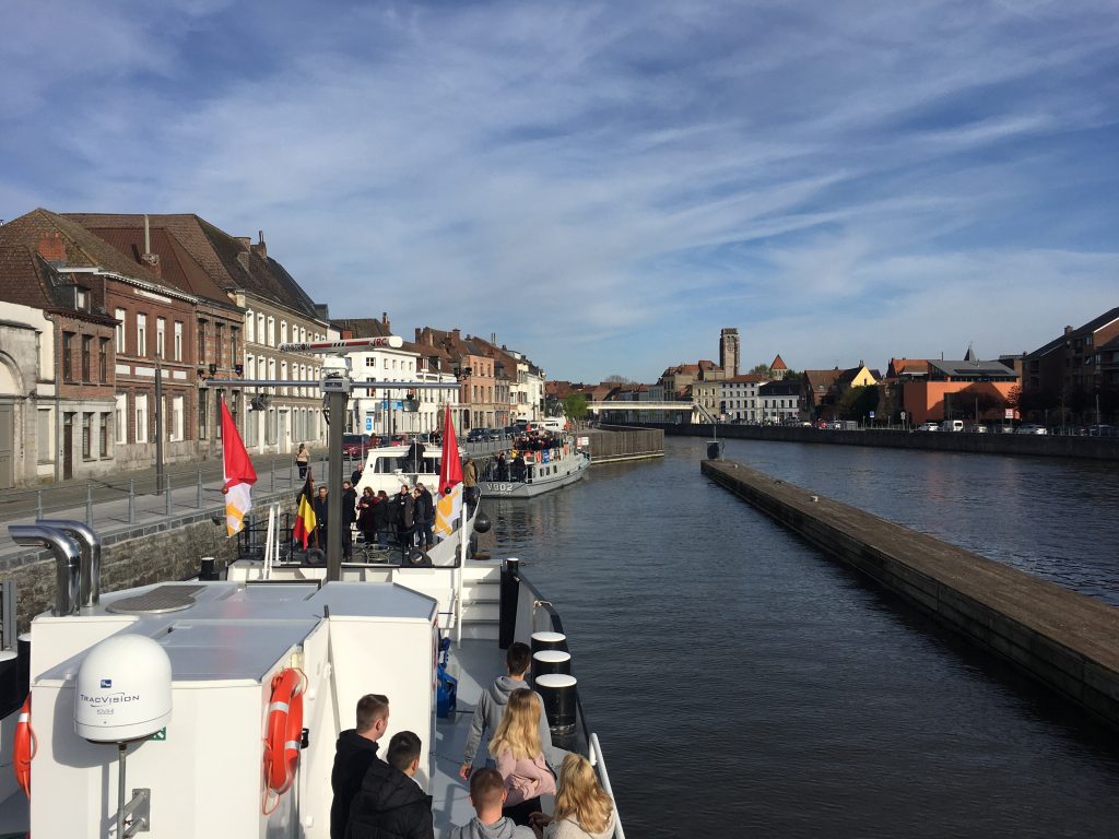 Inhuldiging van de modernisering van de doortocht van Doornik - Seine ...